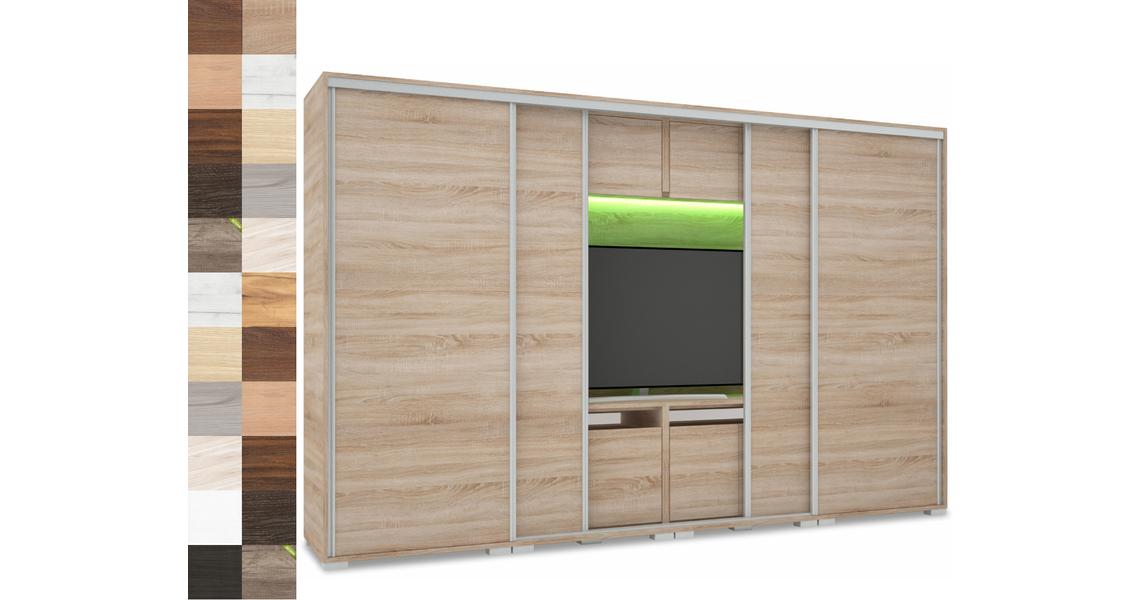 BOND 4BL 318 cm TV-s gardrób - VÁLASZTHATÓ SZÍNEKBEN